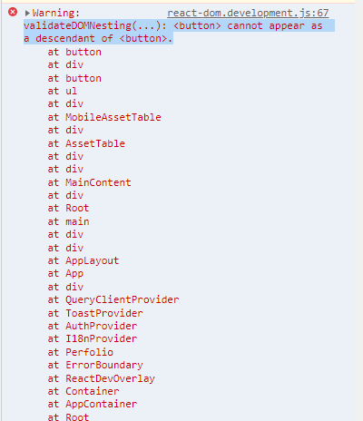 validateDOMNesting(...): cannot appear as a descendant of error in MobileAssetTable · Issue #572 ...