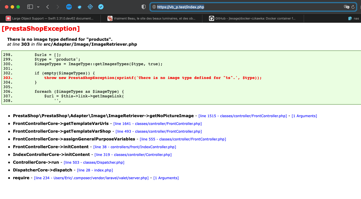 There is no image type defined for "products". at line 303 in file src/Adapter/Image ...