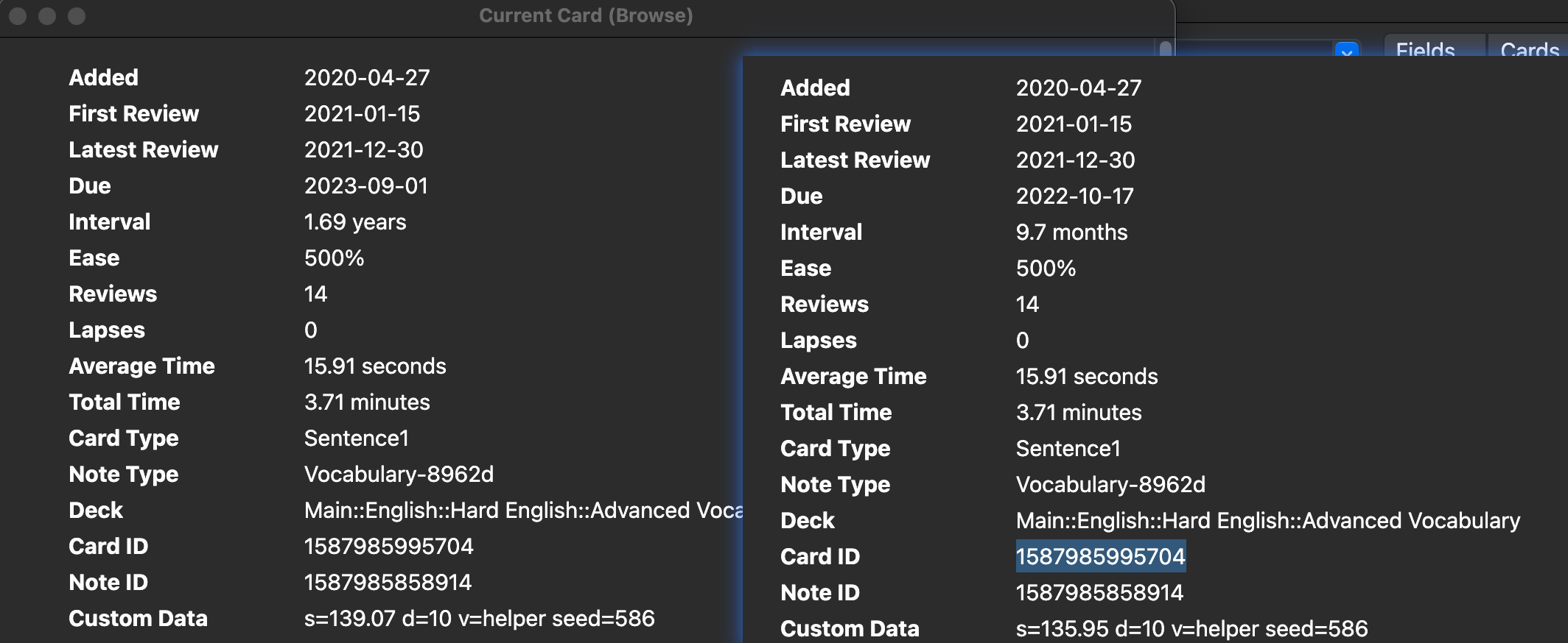 [BUG] "Second" backlog after rescheudling even though I've already rescheduled all cards before ...