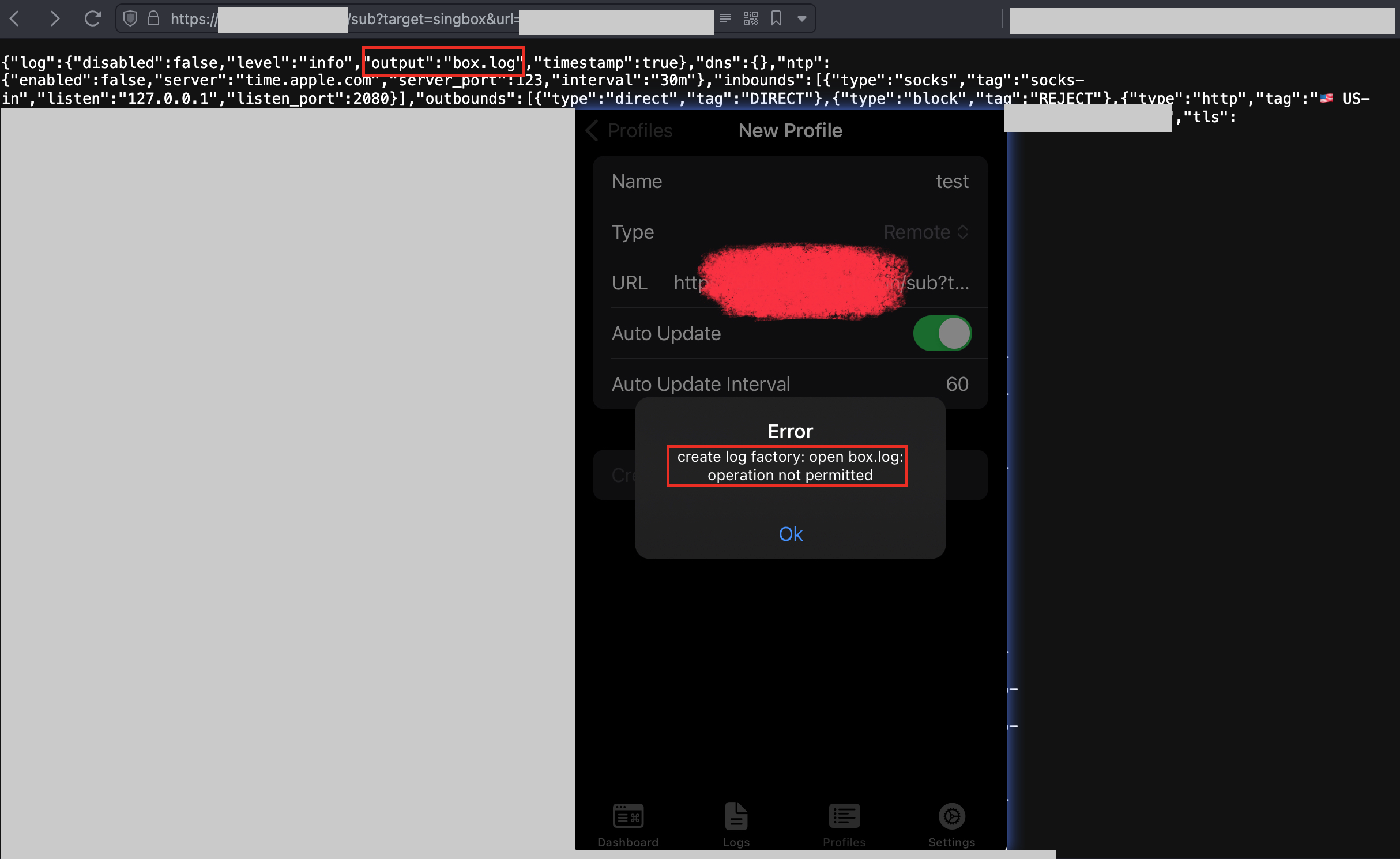 [BUG] converted subscription profile does not work on iOS due to the ...