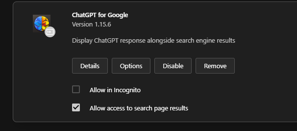 Nothing shows up when searching · Issue #201 · wong2/chatgpt-google-extension · GitHub