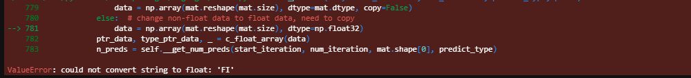 Valueerror Could Not Convert String To Float When Creating Dashboard For Lgmbclassifier · Issue