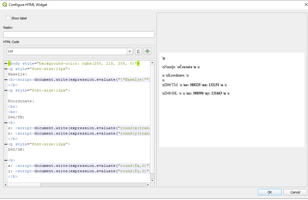 HTML Widget in Attribute form adding '/n' · Issue #50727 · qgis/QGIS · GitHub