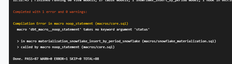 error in calling noop_statement · Issue #337 · dbt-labs/dbt-utils · GitHub