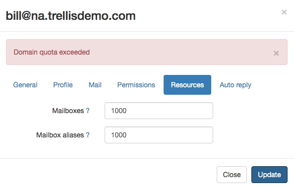 Domain Admin cannot add users: Quota Limit Reached · Issue #1717 · modoboa/modoboa · GitHub