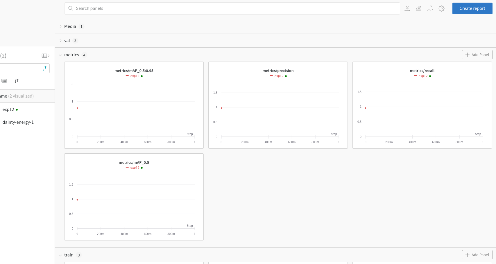 there is no metrics column on wandb? only visual System info · Issue #6623 · ultralytics/yolov5 ...