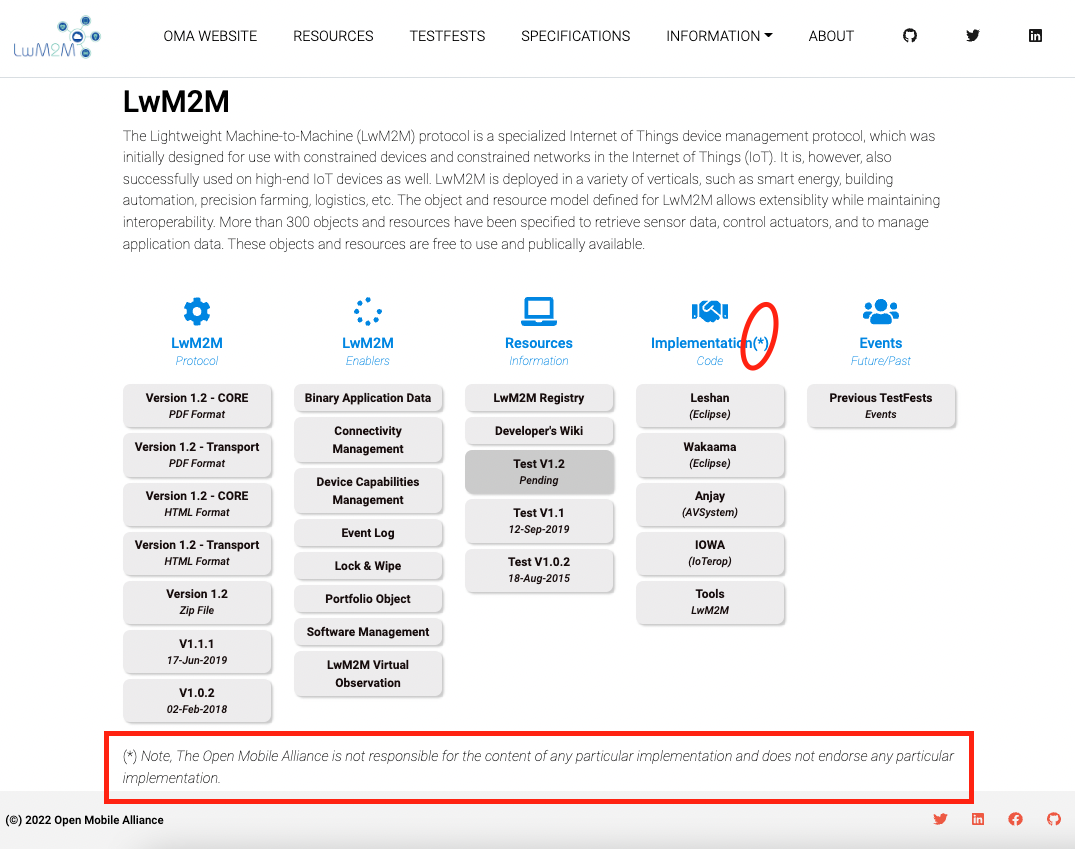Add Legal Disclaimer About The Implementations · Issue 65 · Openmobileallianceomagithubpages