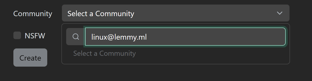 (Usability) Search in crosspost drop-down does not find the community handle · Issue #2084 ...