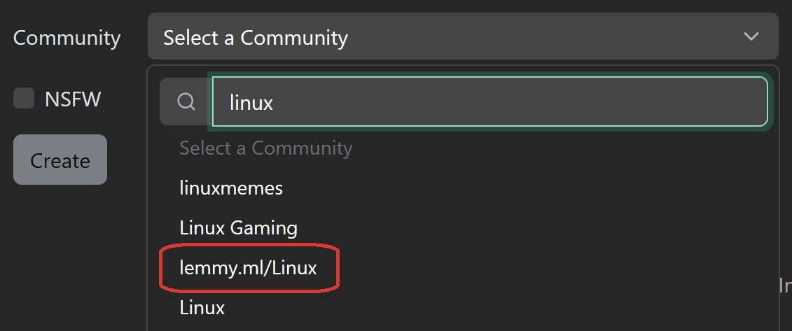 (Usability) Search in crosspost drop-down does not find the community handle · Issue #2084 ...
