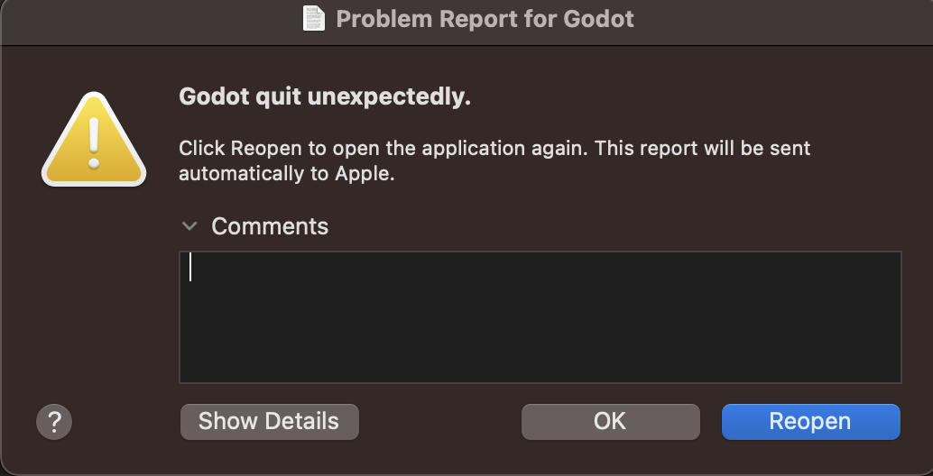 Cant open project via editor on mac · Issue #72766 · godotengine/godot · GitHub