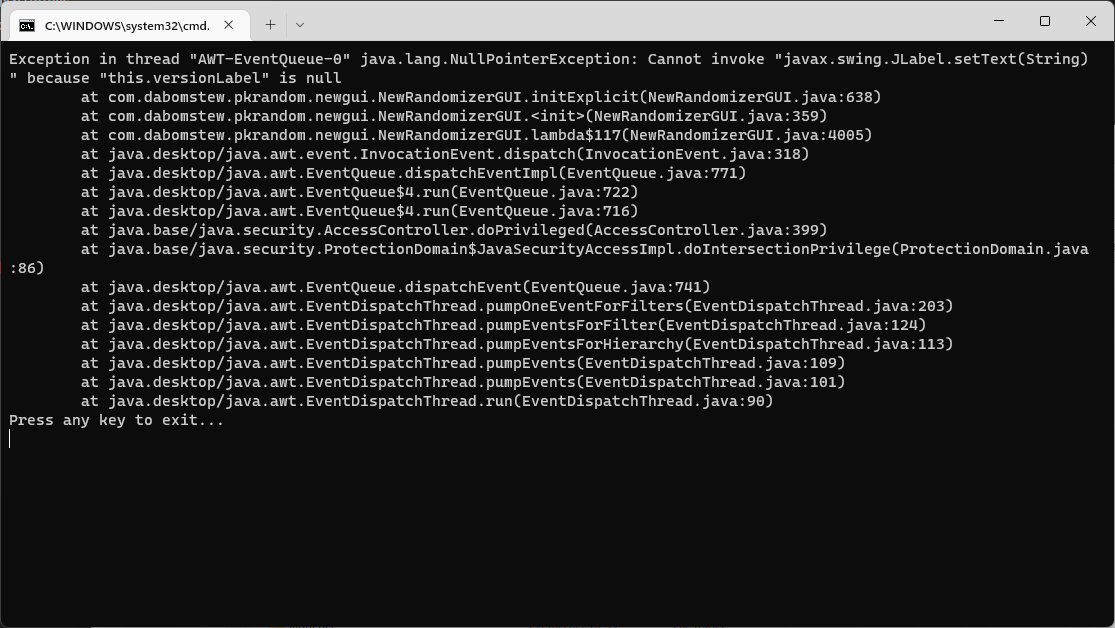 [Help] versionLabel fires java.lang.NullPointerException · Issue #560 ...