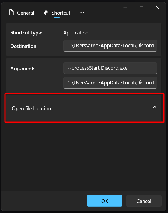 Polish: "Open file location" in shortcut properties doesn't focus ...