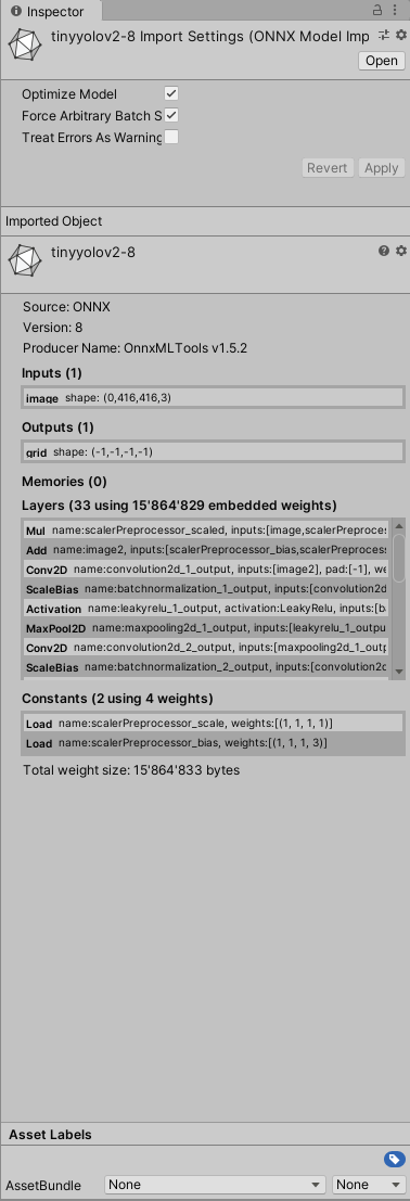 Keras2ONNX converts models, but upon importing into Unity, output shape is (-1,-1,-1,-1) · Issue ...