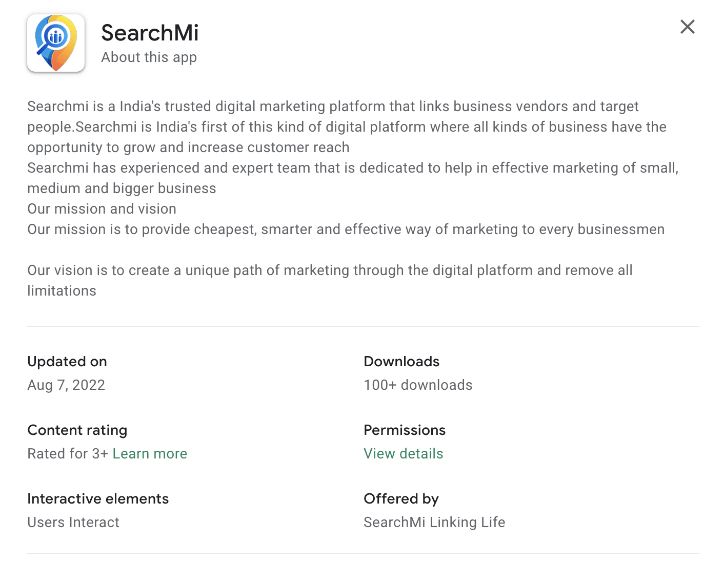 PlayStoreResults.redesignedVersion exception: FormatException: Not a properly formatted version ...