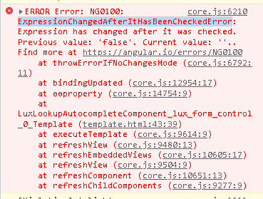 LUX-Lookup-Autocomplete wirft beim initialen Laden einen ...