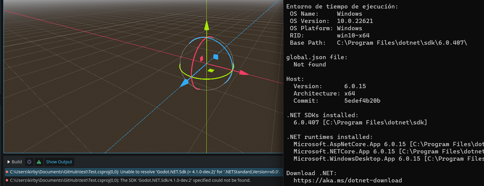 New Project With C Mono Editor In Godot 41dev2 Doesnt Compile · Issue 77068 · Godotengine 4884