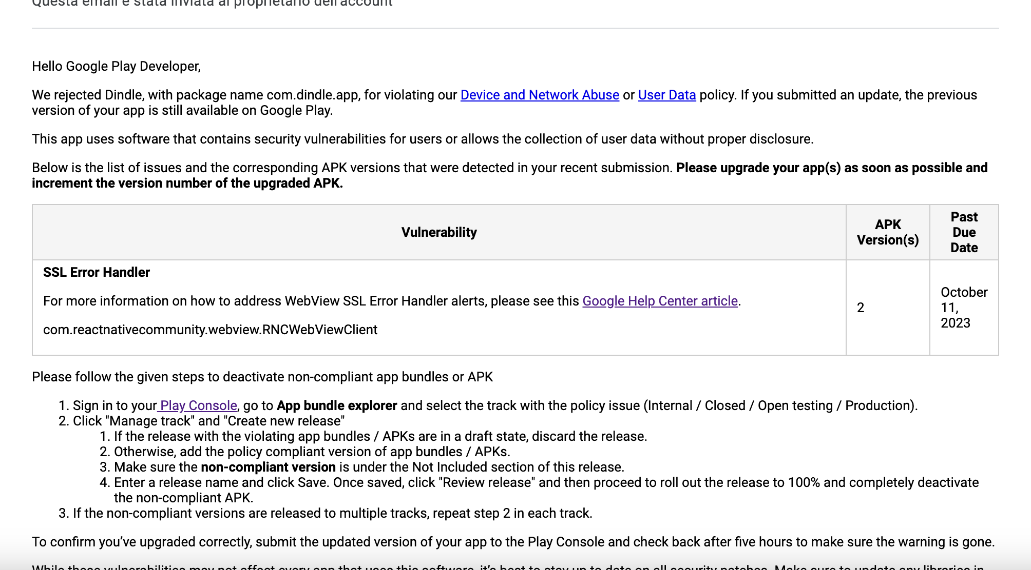 Rnsdk Update Rejected Ssl Error Handler Comreactnativecommunitywebviewrncwebviewclient