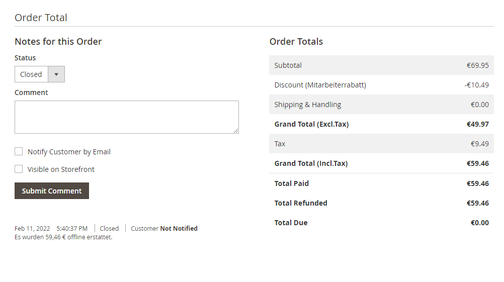 Magento 2.2.0 partial Credit Memo/Refund not working · Issue #10636 · magento/magento2 · GitHub