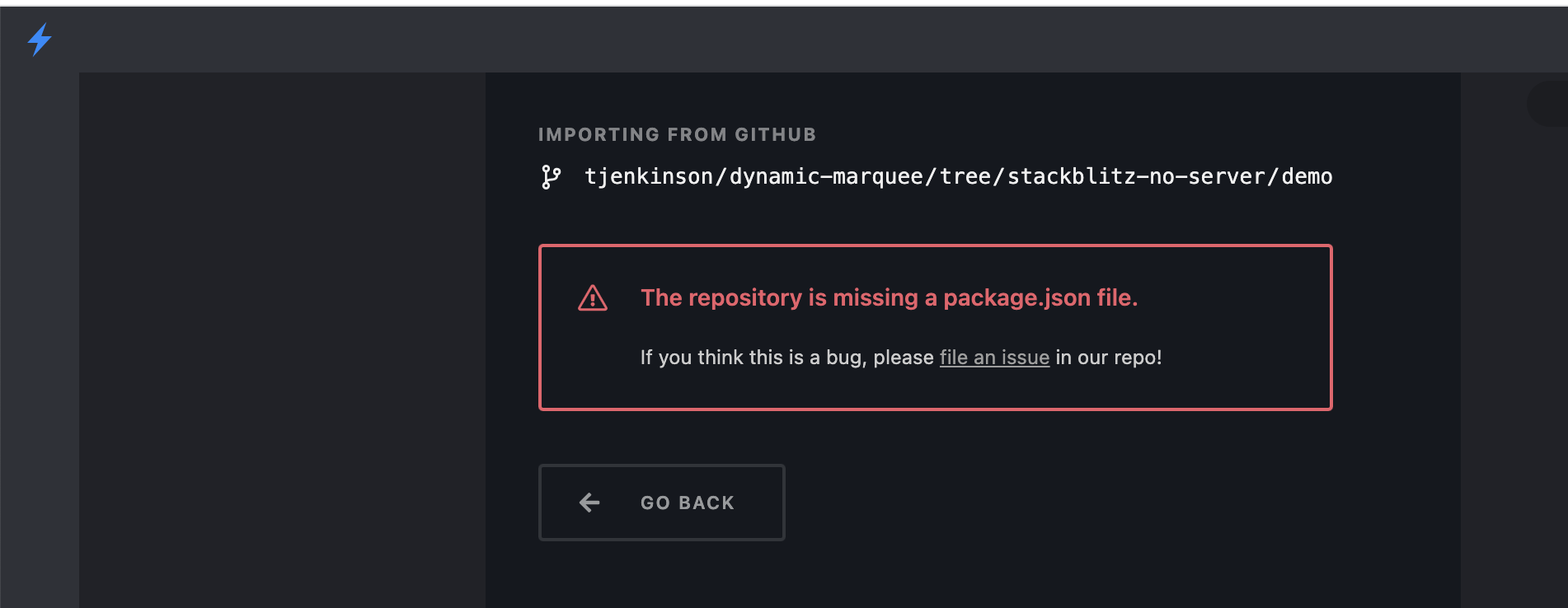 Support static projects with GitHub urls · Issue #2475 · stackblitz/core · GitHub