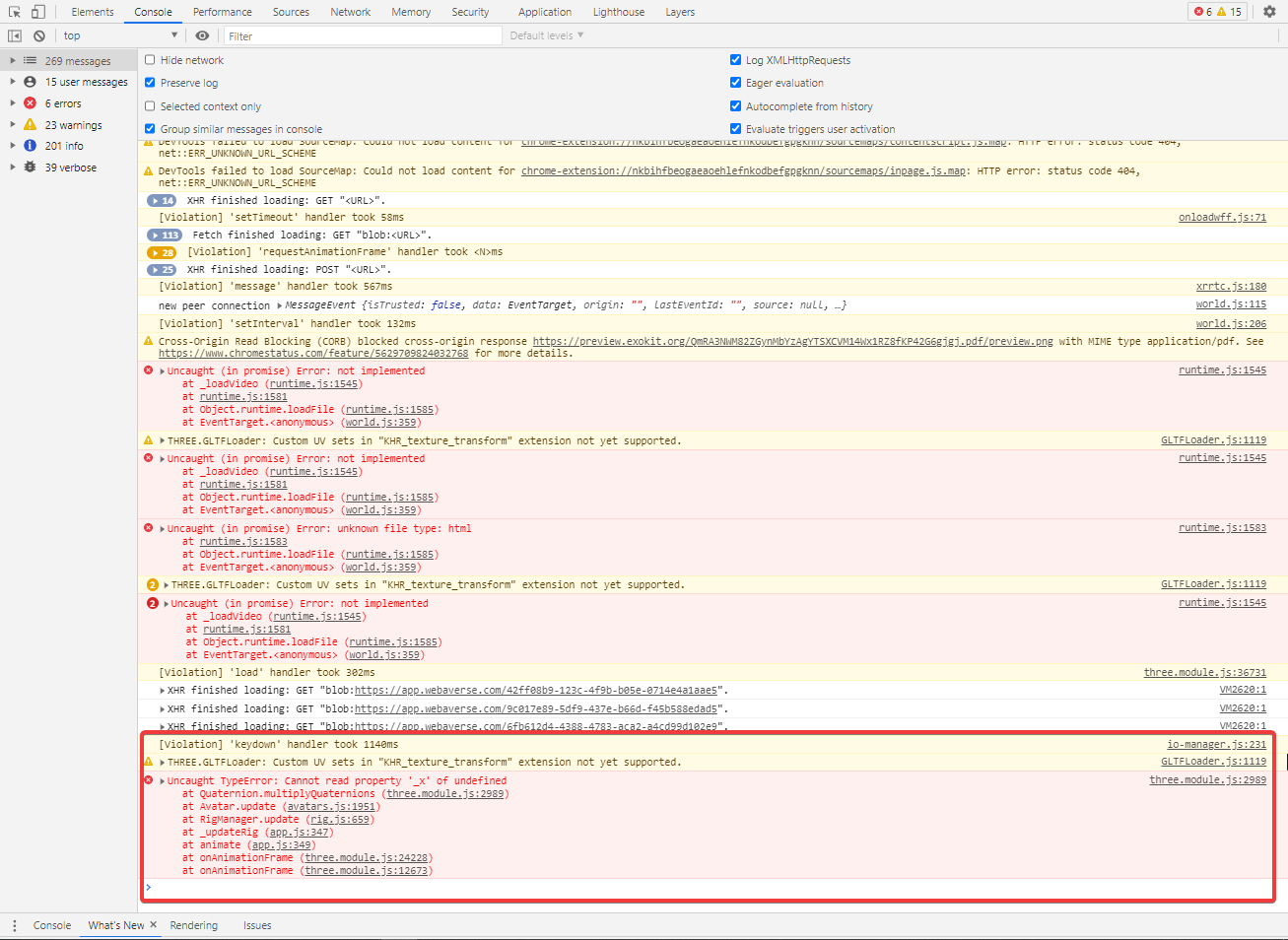 App: Avatars freeze the window · Issue #948 · webaverse/app · GitHub