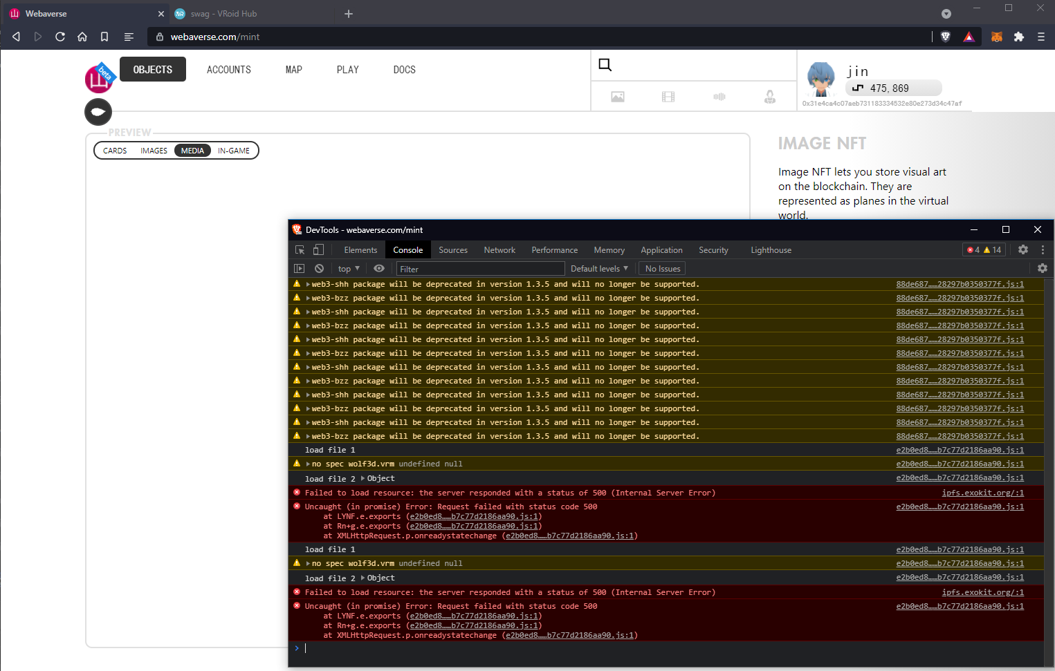 Fe Minting Is Down · Issue 1303 · Webaverseapp · Github 