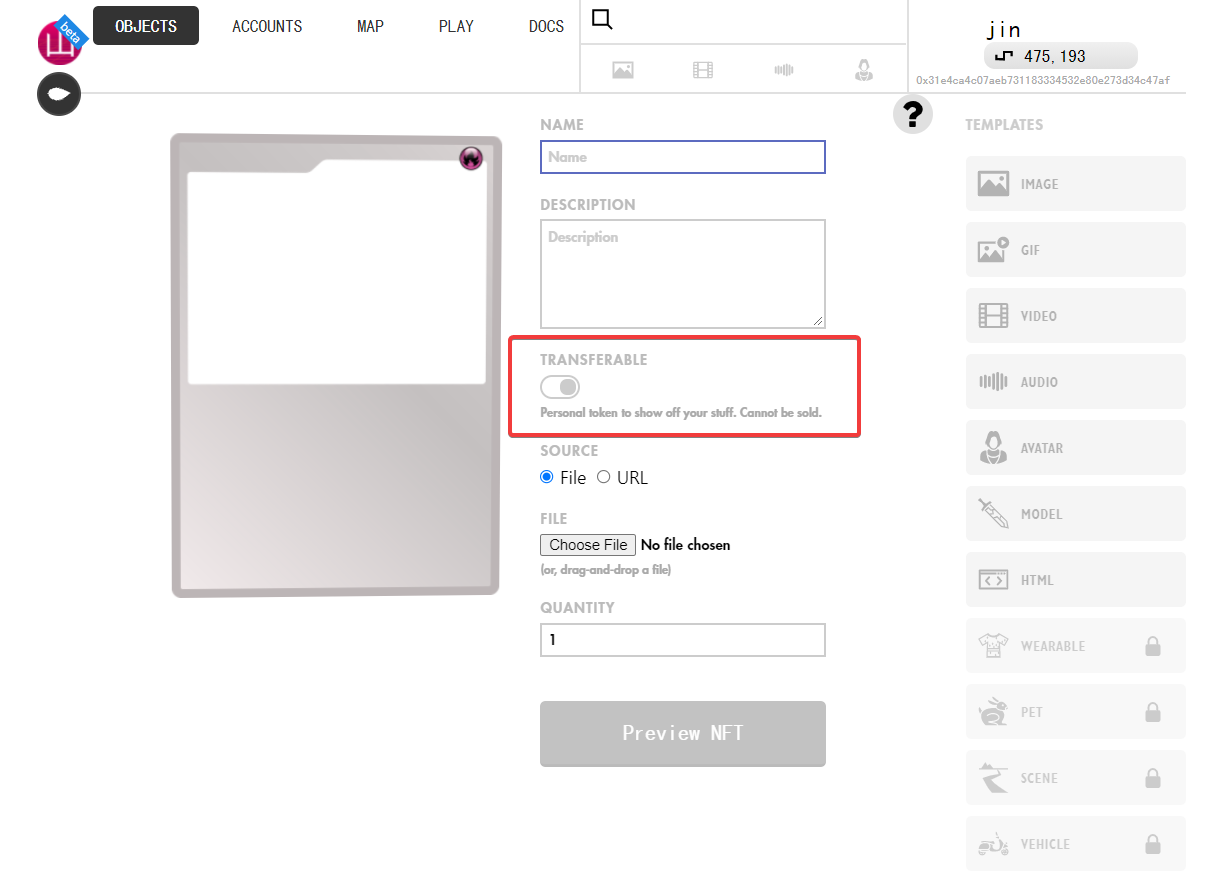 Fe: transferable/non-transferable tokens · Issue #1200 · webaverse/app · GitHub