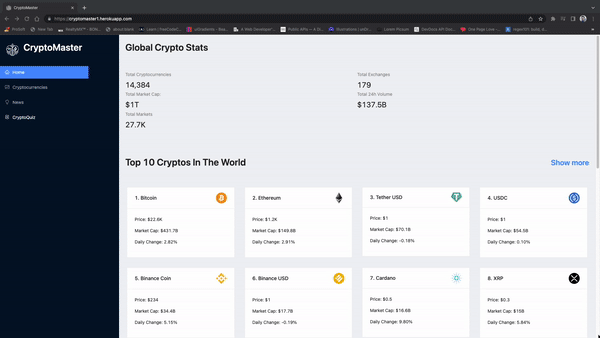 GitHub - philsmirnoff/cryptomaster: CryptoMaster is an application for ...