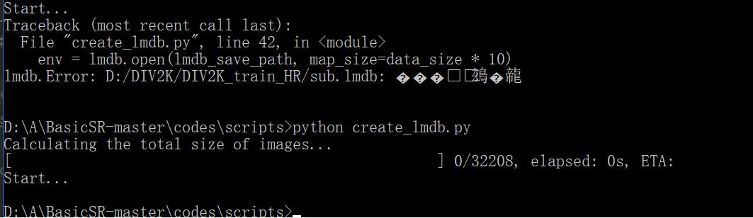 关于create Lmdb Py的问题 · Issue 179 · Xpixelgroup Basicsr · Github