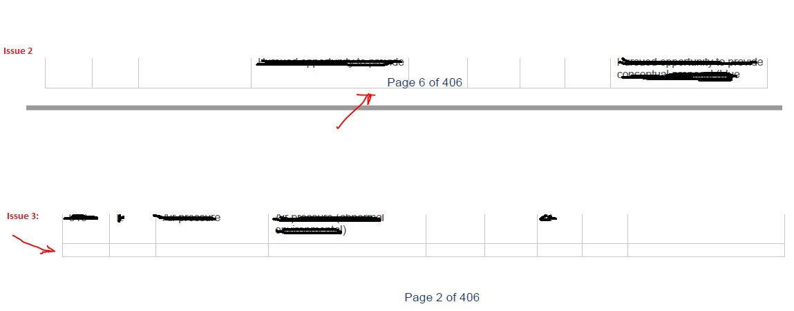 Row Content is NOT properly wrapped to corresponding cells in last rows ...