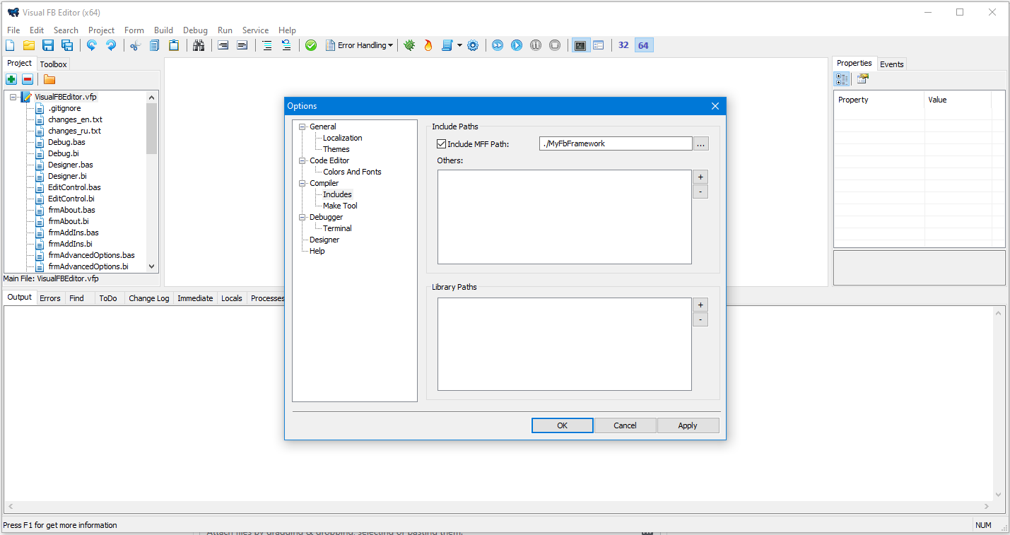 Build with 1.0.7.1 as requested · Issue #17 · XusinboyBekchanov/VisualFBEditor · GitHub