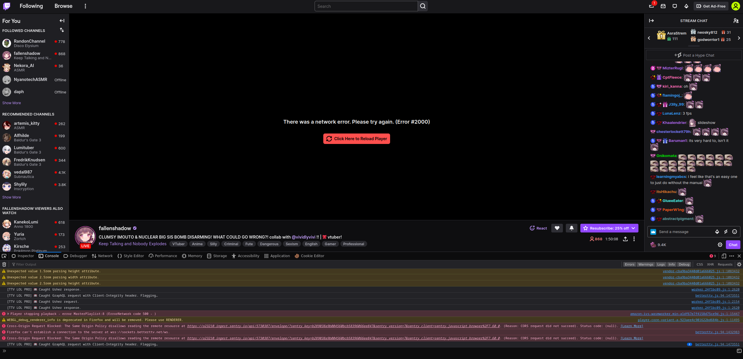 Use my TTV LOL PRO passport causes streams to fail loading. · Issue #246 · younesaassila/ttv-lol ...