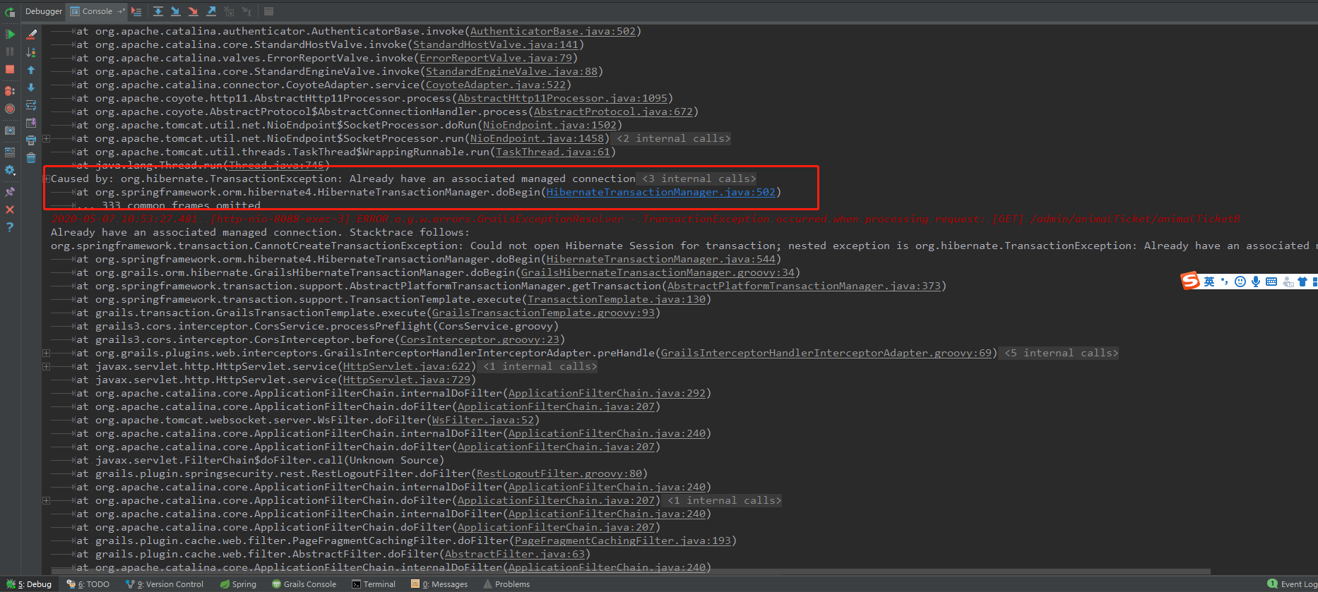 After source code changed in spring boot, hot reload thow exception, sharding-sphere upgrade ...