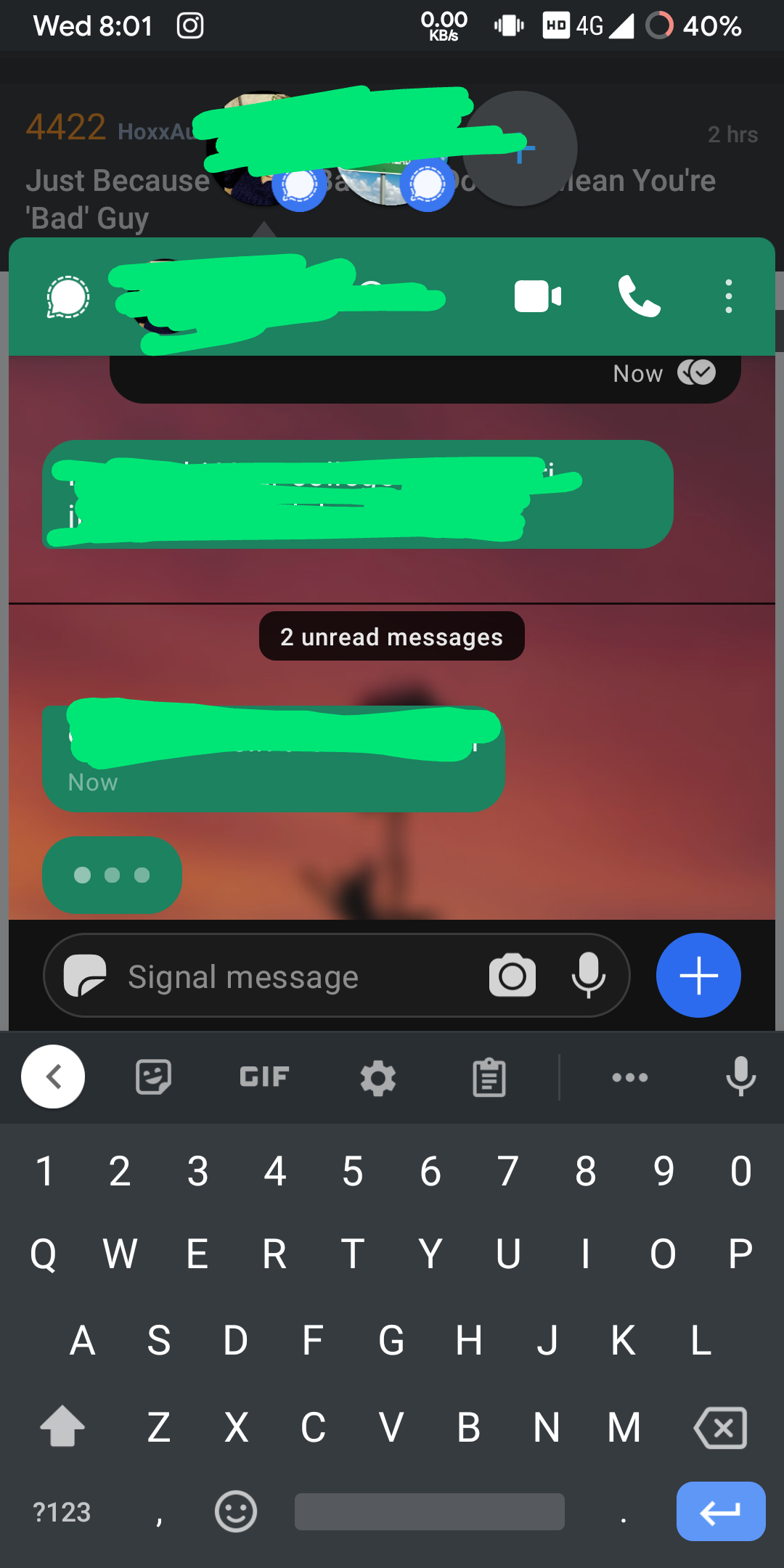 Typing indicator counted as unread message + a wallpaper issue · Issue #10833 · signalapp/Signal ...