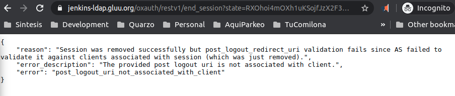 Logout test observed because we don't show success logout message to ...