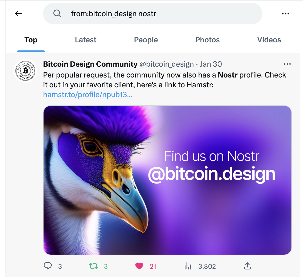 Create a Nostr account for the community · Issue #470 · BitcoinDesign/Meta · GitHub