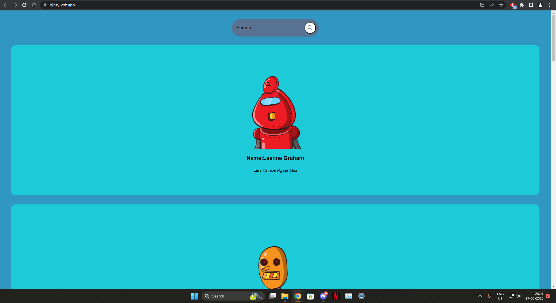 Github Avishakeadhikaryfirstreactrobotgenerator Robots Random Name And Email Generator Using 