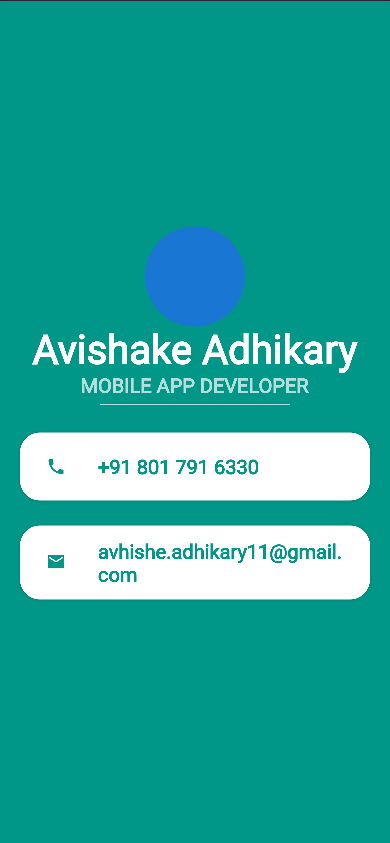 GitHub - AvishakeAdhikary/My_Flutter_Card: This app is a portfolio application completely ...
