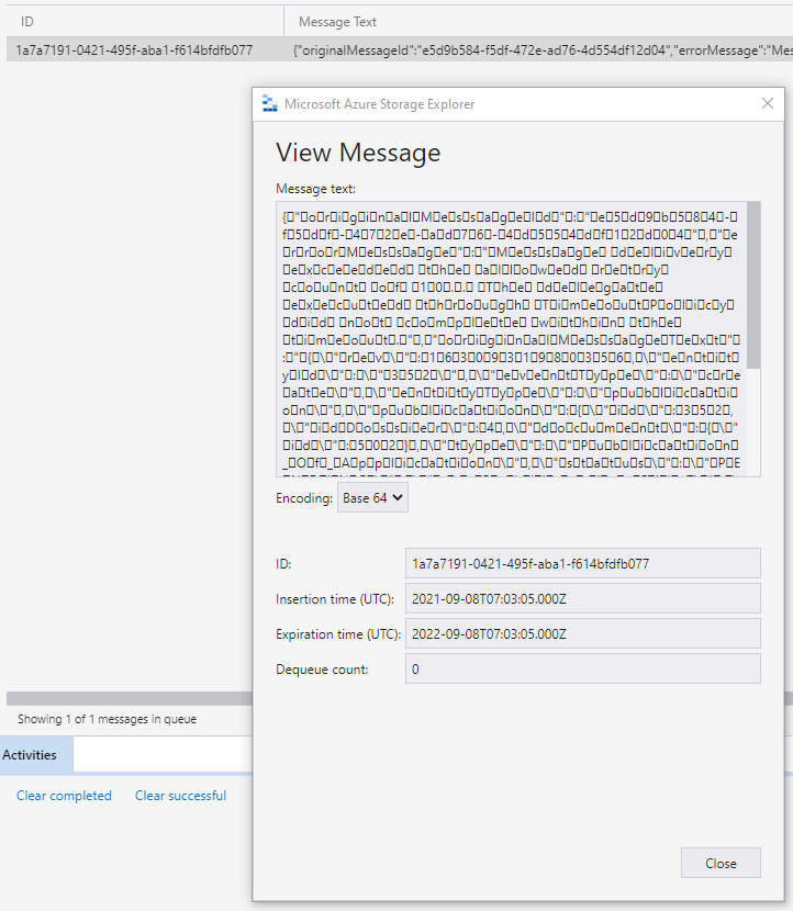 Azure Storage Explorer can not correctly display content of message ...