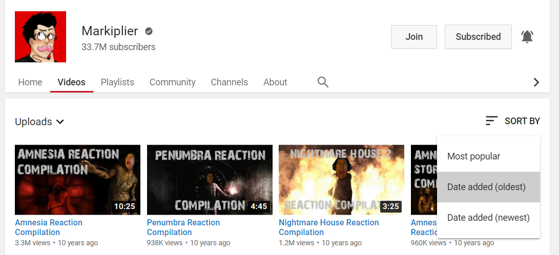 "date added" button is missing · Issue #118 · Rehike/Rehike · GitHub