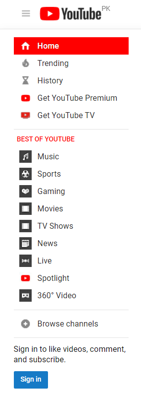 Add "Get YouTube Premium" and "Get YouTube TV" buttons to guide as an ...