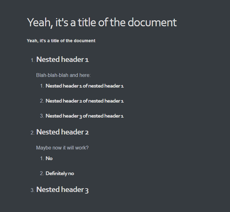 Table of contents does not contain heading inside lists · Issue #5547 · typora/typora-issues ...