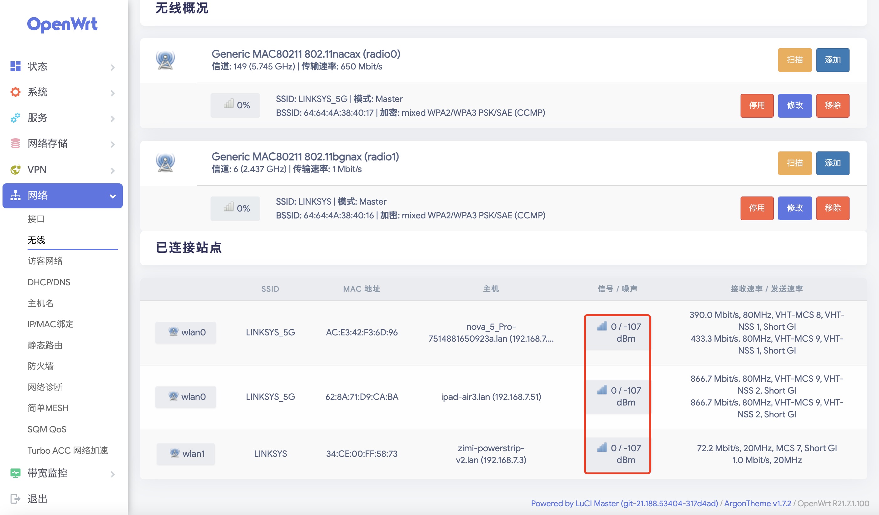 AX6 无线全部设备信号显示均为 0 · Issue #7319 · coolsnowwolf/lede · GitHub