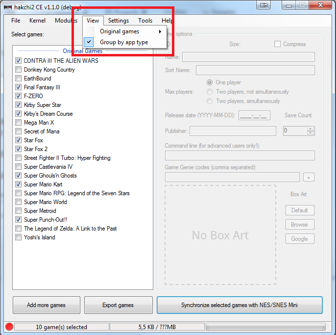 Sort by system type in main view · Issue #1214 · ClusterM/hakchi2 · GitHub