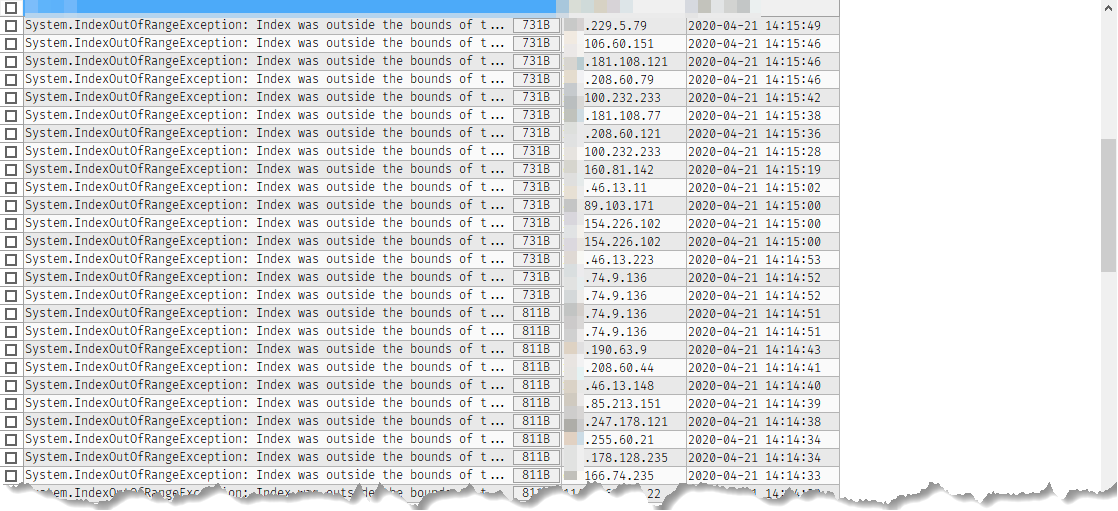 IpAddressUtil.ContainsIp - System.IndexOutOfRangeException: Index was outside the bounds of the ...