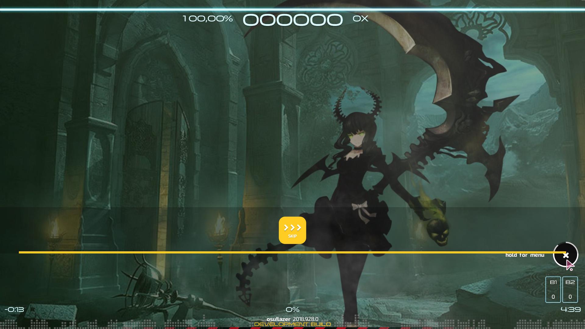 Menu button during gameplay should be on top of skip overlay · Issue ...