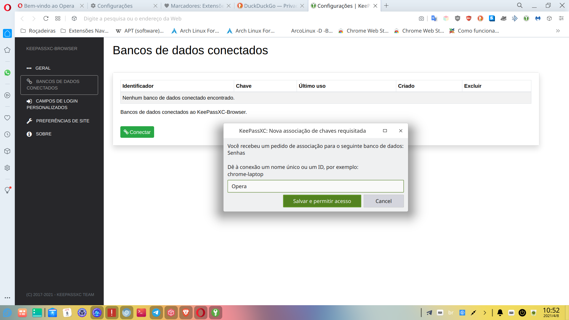 [SOLVED] KeePassXC-Browser does not connect to browsers using flatpak kepassxc 2.4.6 on Deepin ...