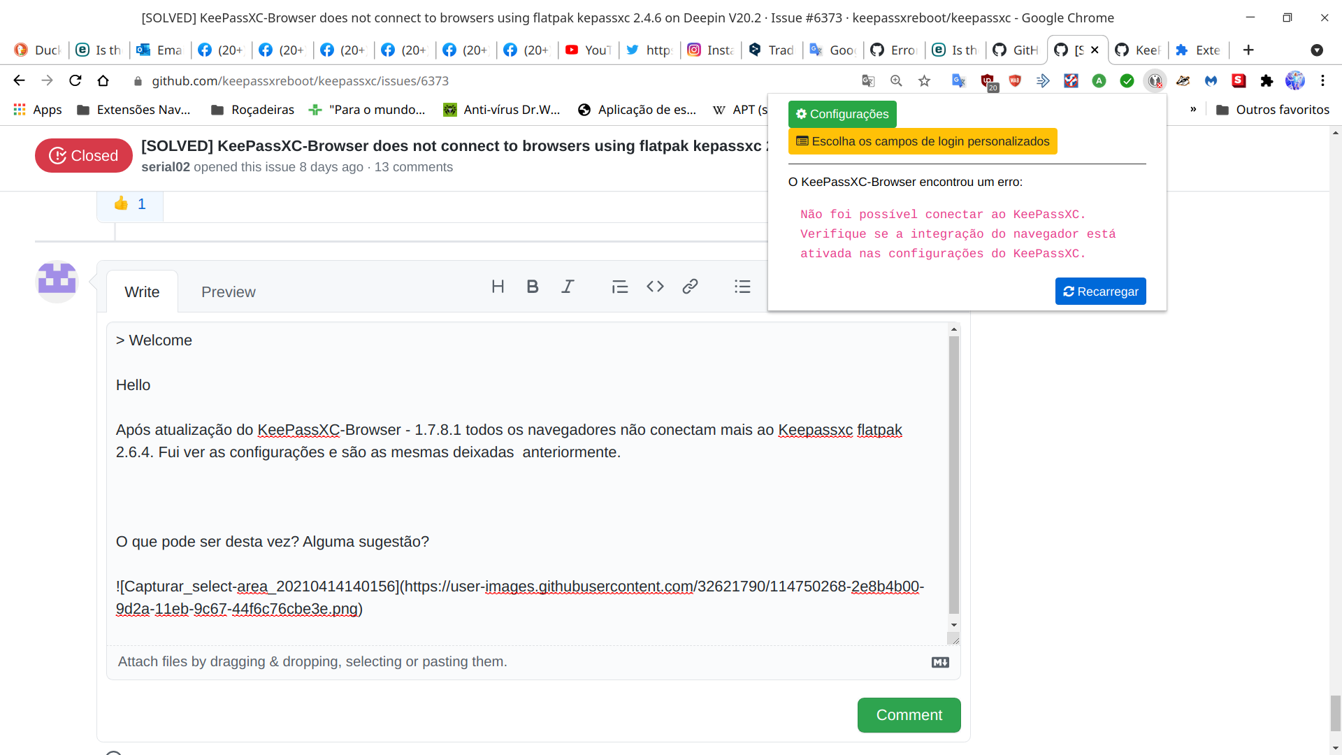 [SOLVED] KeePassXC-Browser does not connect to browsers using flatpak kepassxc 2.4.6 on Deepin ...