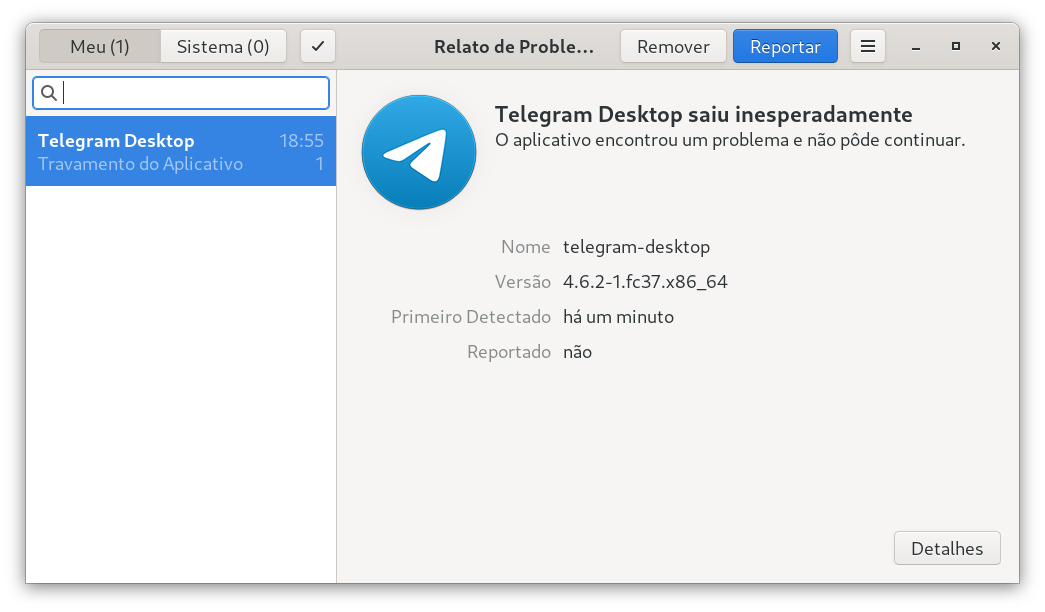 Telegram is crashing on fedora 37 · Issue #25949 · telegramdesktop ...