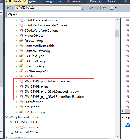 some classes did not change to csharp class in gdal_csharp.dll ,for example SWIGTYPE_p_p ...