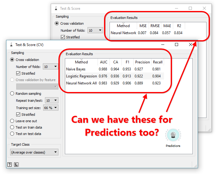 FR: Evaluation Results grid for Predictions widget (Score widget ...